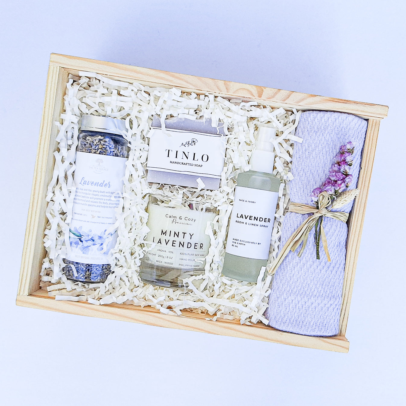 Lavender Box – Sage and Ivory